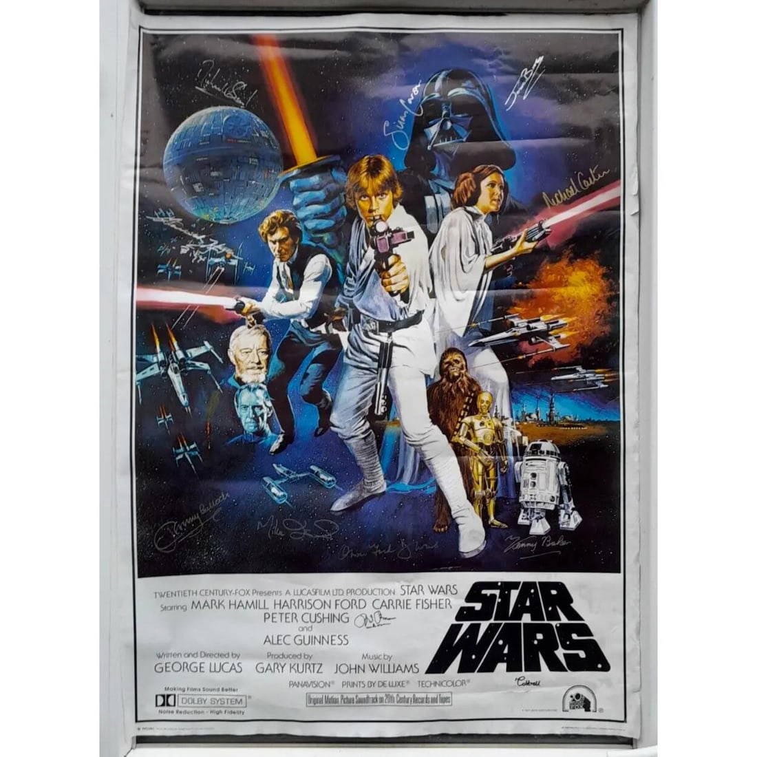 Iginal Star**wars"" One Sheet Poster Multi-signed By 11 Original Cast ...