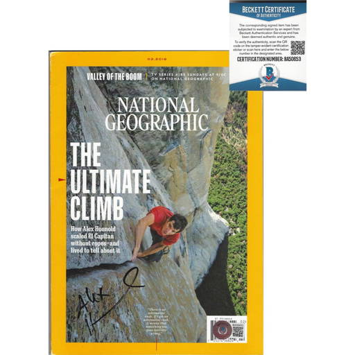 Alex Honnold Signed Free Solo Climber National Geographic Magazine ...