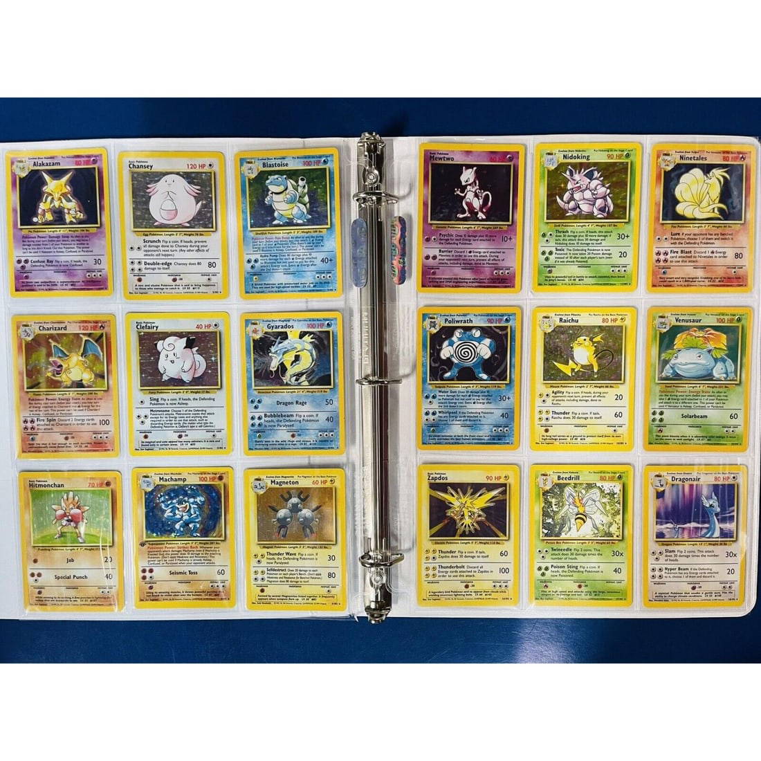 1999 Pokémon 100% Complete Base Set - 102/102 - Holo Rare Old Pokemon ...