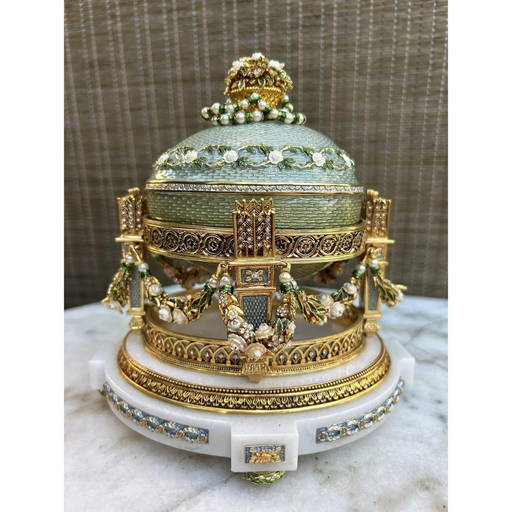 Imperial Faberge Cradle Of Garlands Egg Trophy Egg