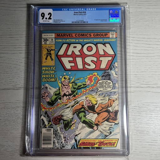 Iron Fist #14 Cgc 9.2 **1st Sabretooth** Marvel Comics 1977