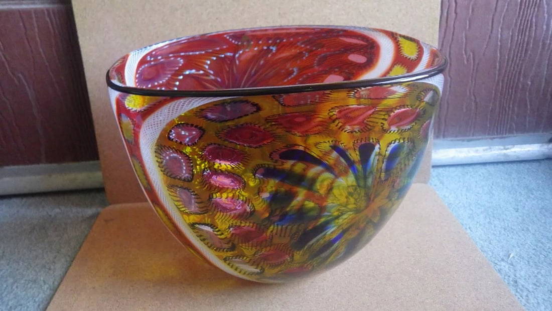 Large 2010 Murano Studio Dillon Amedeo Rossetto Art Glass Filigrana ...