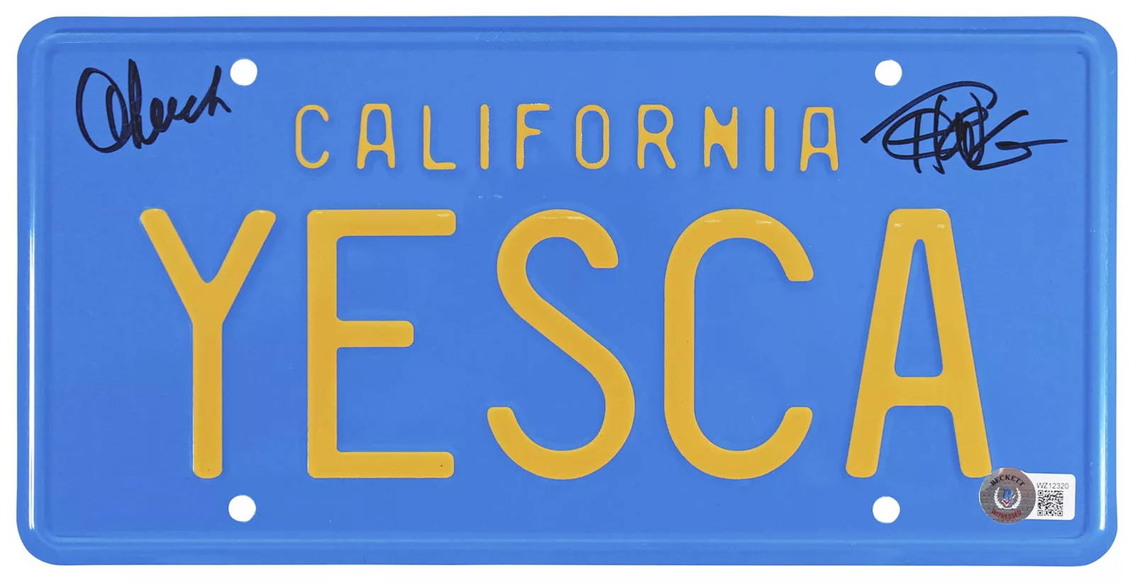 Cheech Marin & Tommy Chong Up In Smoke Signed Yesca License Plate Bas ...