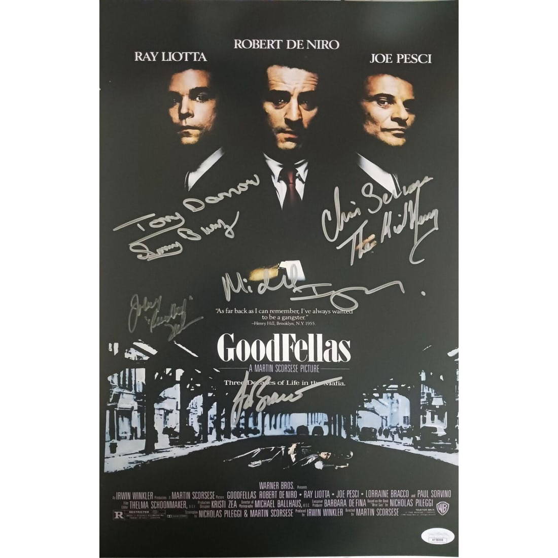 Goodfellas 11x17 Signed 5 Autographs Imperioli Bracco Serrone Darrow ...