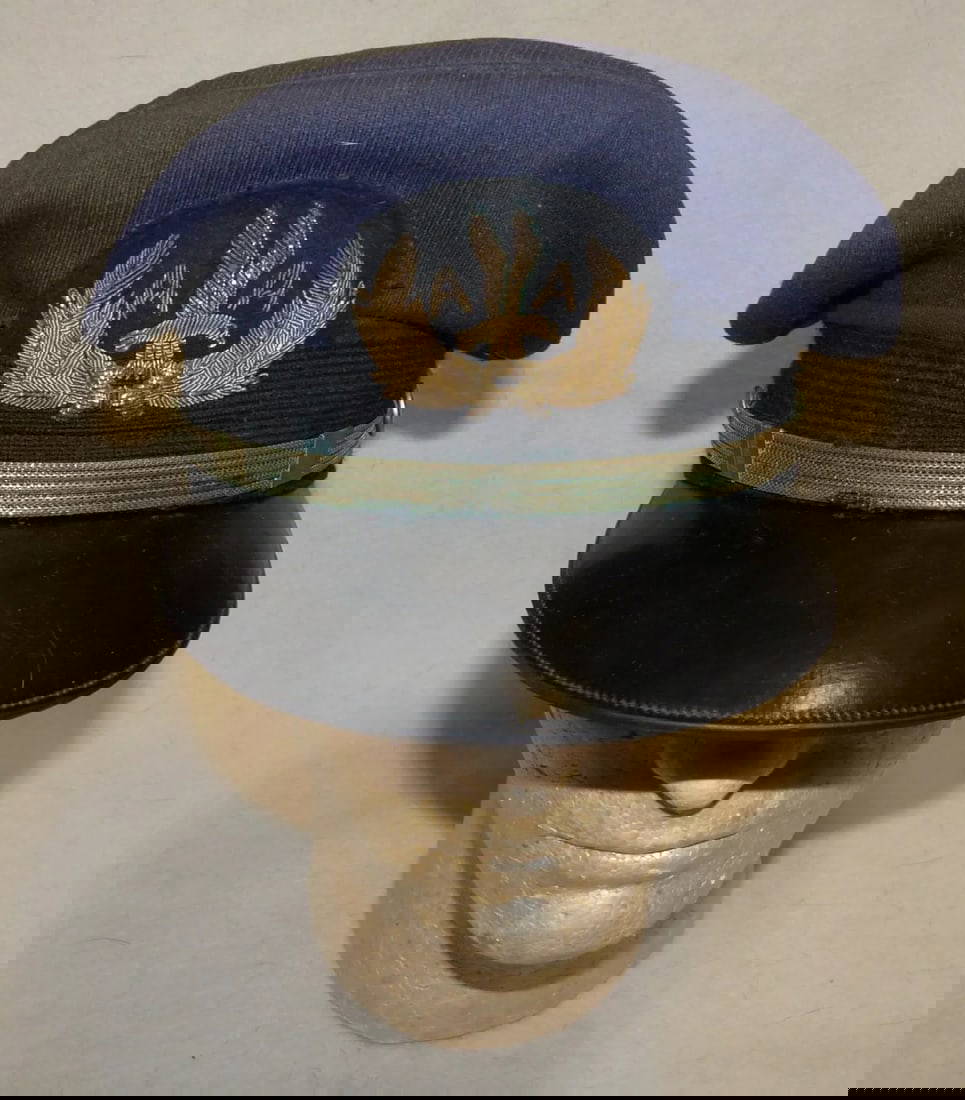 Vintage 1940s American Airlines Pilot Visor Cap W/bullion Badge Auction