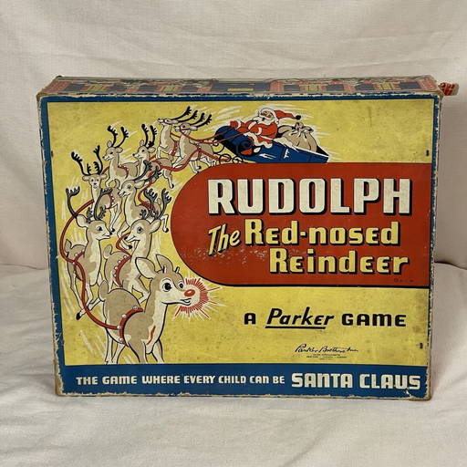 Original 1940s Rare Rudolph Red Nosed Reindeer Parker Brothers Game