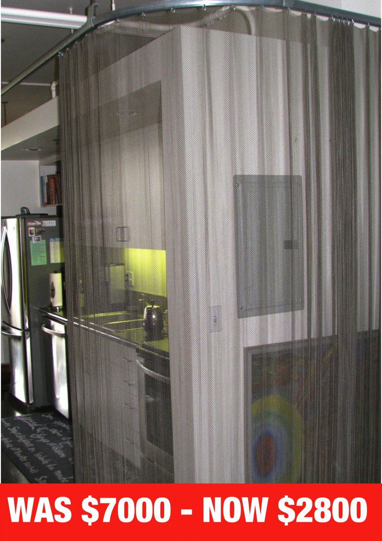 FABRICOIL MESH SCRIM CURTAIN TRACK SYSTEM (2 panels)