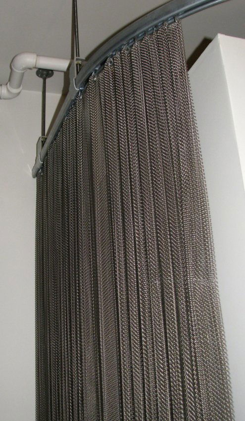 FABRICOIL MESH SCRIM CURTAIN TRACK SYSTEM (2 panels) : Lot 43