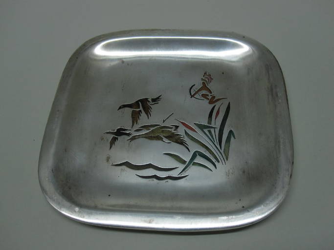 Los Castillo Pluma Azteca Silvered Plate