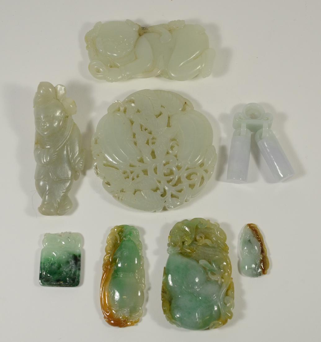 Eight Carved Pieces of Jade