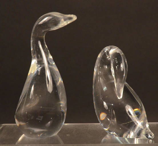 Steuben Glass Duck And Swan Figures