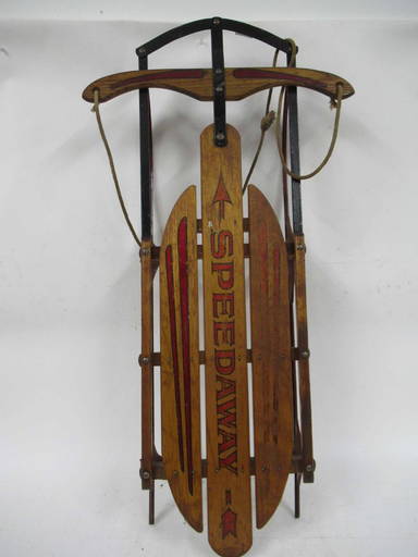 Speedway Childs Sled Made By Paris,me 642