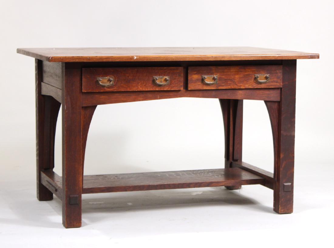 Mission Style Limbert Oak Library Table