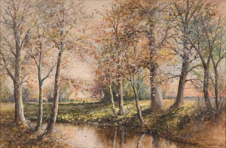 Watercolor "sunset Hour," William Bucklin