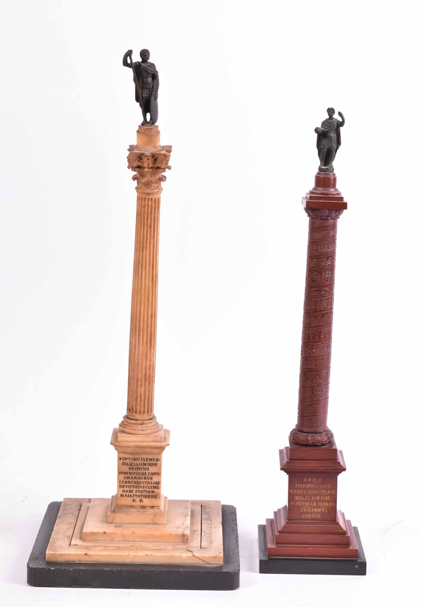 Two Stone Grand Tour Column Monuments - Dec 11, 2019 | Nye & Company in NJ