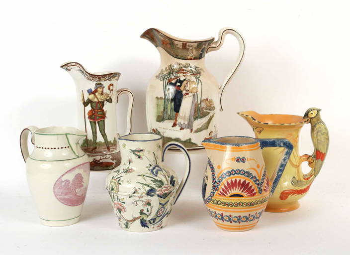 Buffalo Pottery Polychrome Pilgrim Pitcher