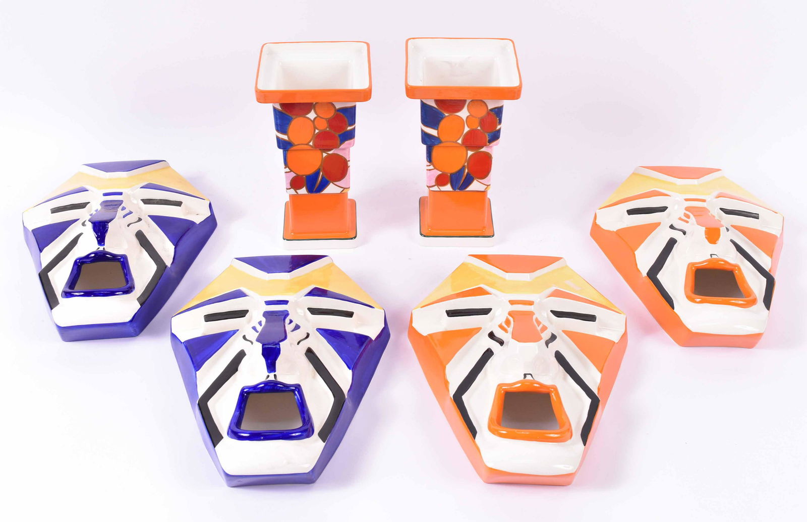 Clarice Cliff for Wedgwood Pottery Masks and Vases - Feb 26, 2020 | Nye ...