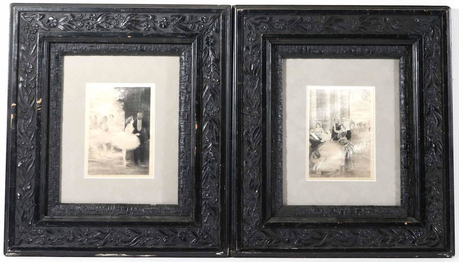 Two Stevengraphs, Woven Silk Scenes Of Dancers