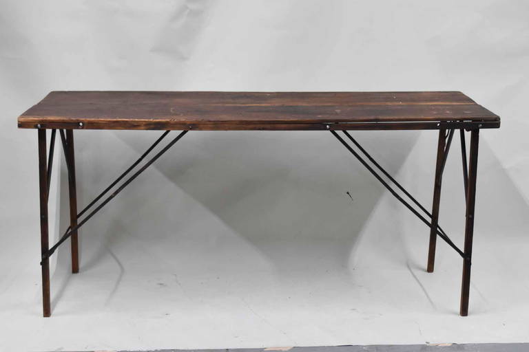 Antique Folding Wallpaper Table