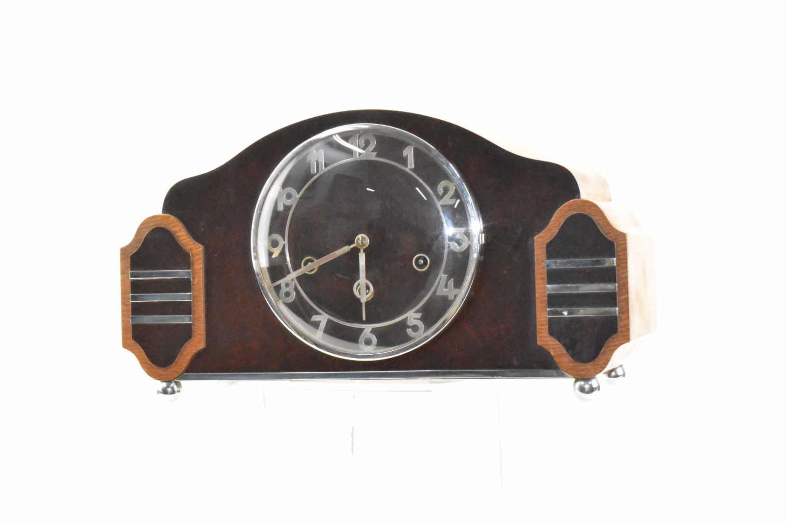 Art Deco German Wurttemberg Oak Hac Mantel Clock
