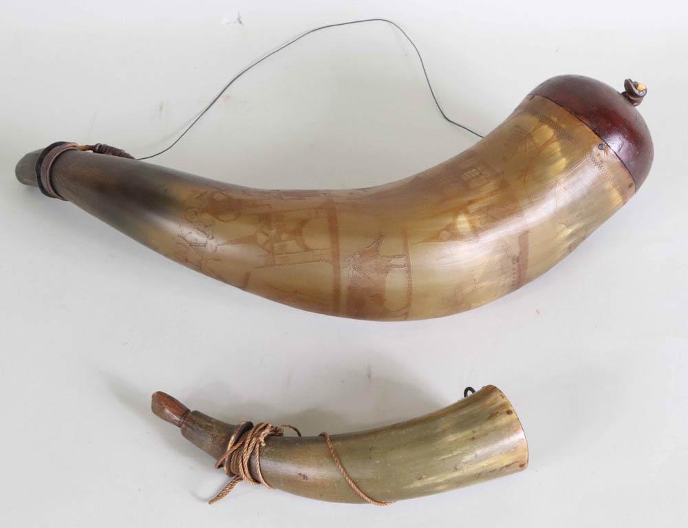 Engraved Powder Horn