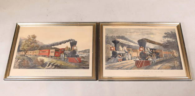 Ives Lithograph Train Bridge