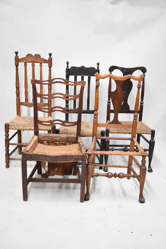 Five Assorted Federal Chairs