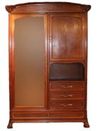 Rare Mississippi Creole Figured Cherry Armoire (#1052) on Sep 17, 2022 ...