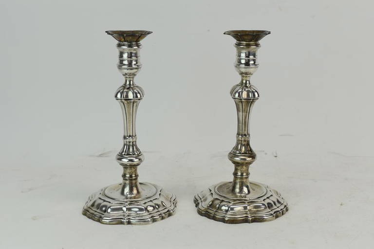 Pair Of Tiffany & Co Sterling Silver Candlesticks