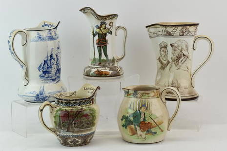 Antique (1906) Buffalo Pottery Rip Van Winkle Pitcher