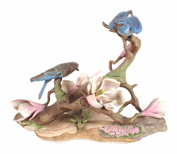 Boehm Porcelain Mountain Bluebirds Figural - Oct 20, 2022 | Nye ...