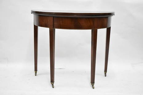 Antique George Iii Style Demilune Table
