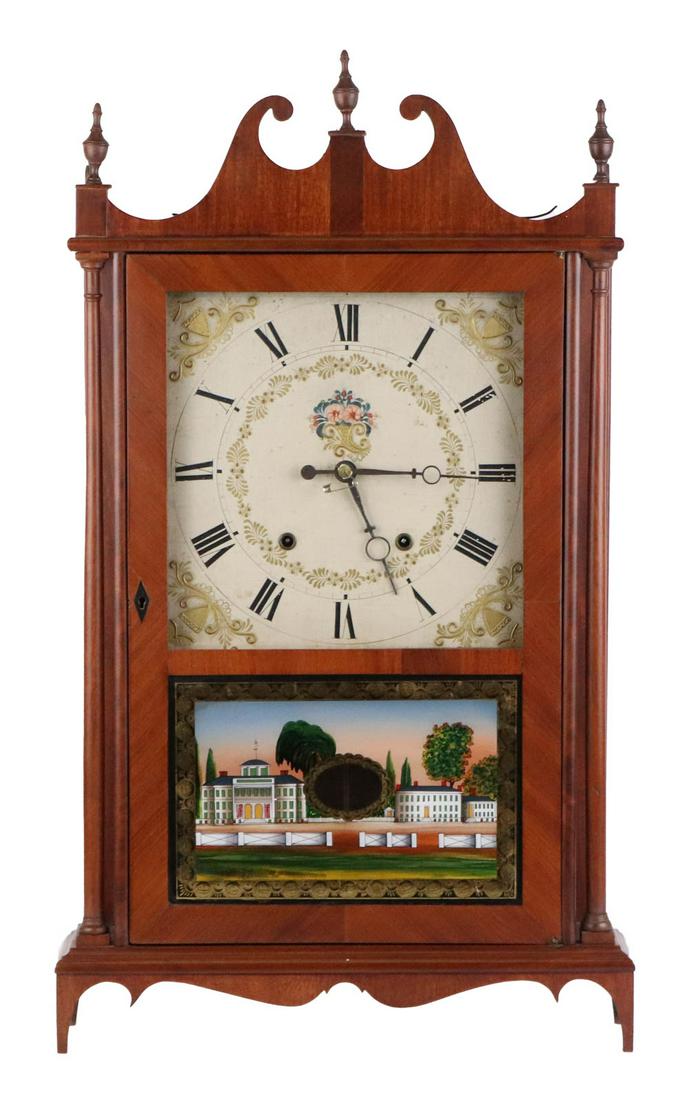 Eli Terry Mahogany Pillar and Scroll Clock - Mar 09, 2023 | Nye ...