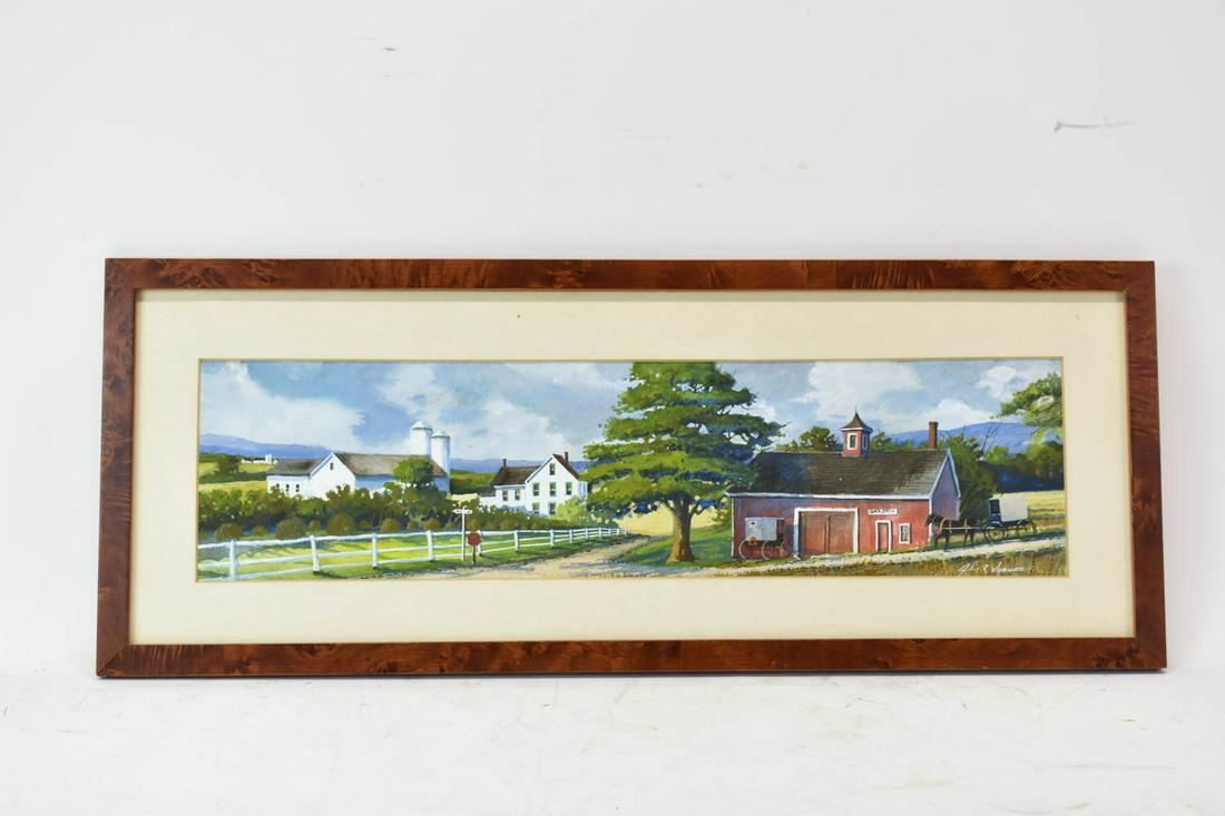 John R. Swanson Gouache on Paper of Farm Scene - Mar 23, 2023 | Nye ...