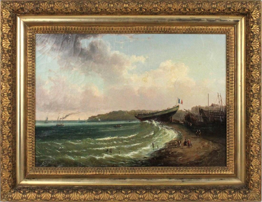 Charles Diebold, Oil On Canvas, Maritime Scene