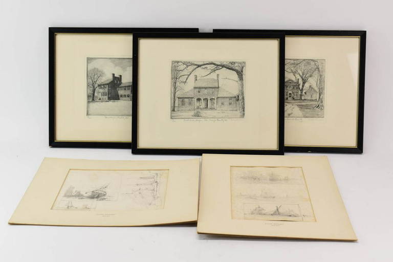 Three Samuel Donovan "don" Swann Etchings