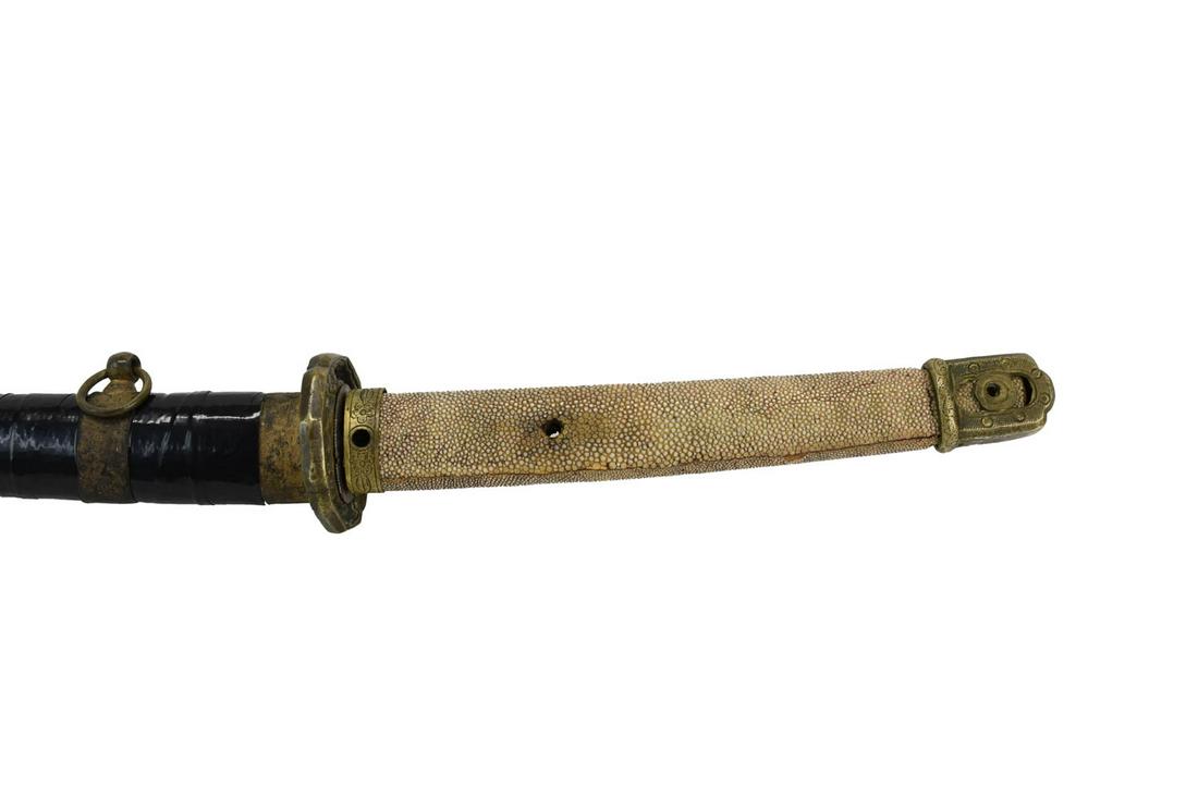 Vintage Japanese Katana Sword With Samegawa Tsuka