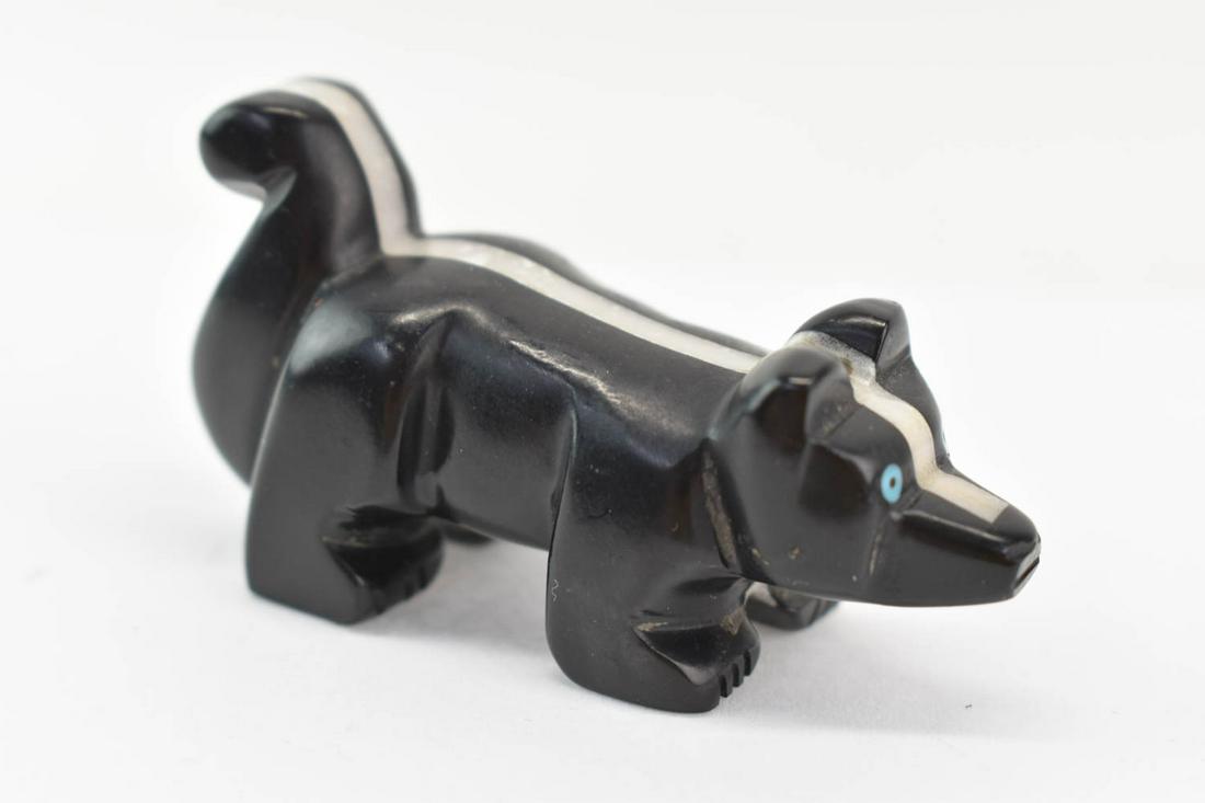 Native American Carved Hardstone Skunk Figure Auction
