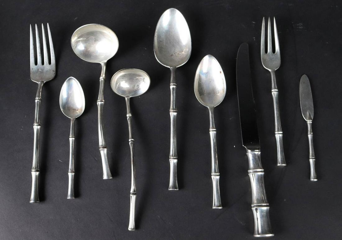 Tiffany Sterling Silver "bamboo" Pattern Flatware Auction