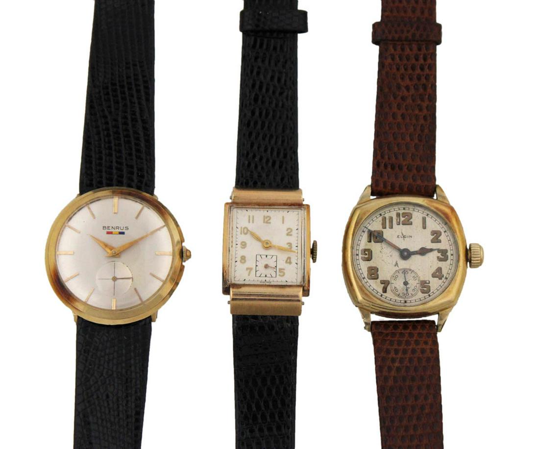 Three Men's Vintage Mechanical Watches Auction