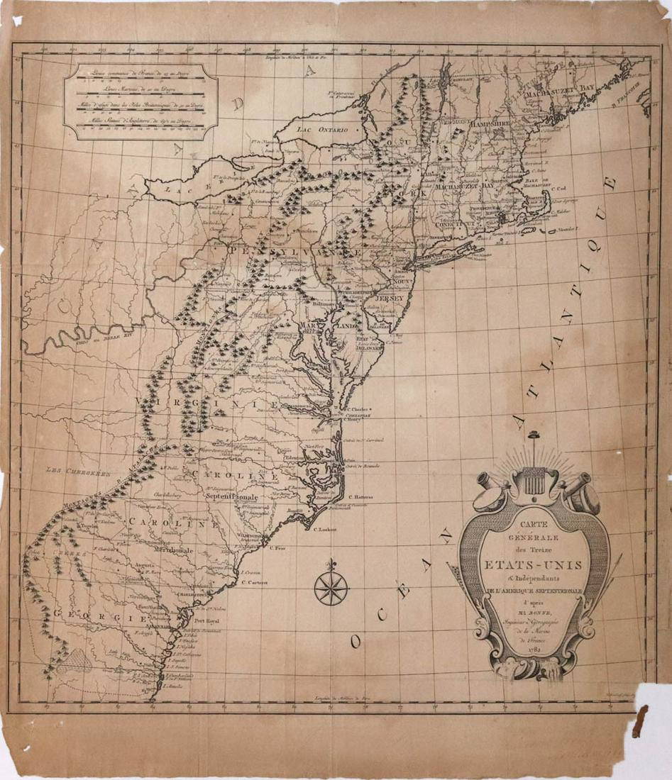 First Edition 1782 Map Of The United States Auction