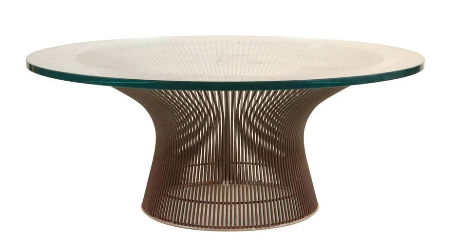Warren Platner Metal And Glass Top Low Table