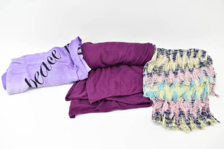 Bindya Ny Viscose Ombre Lavender Purple Shawl