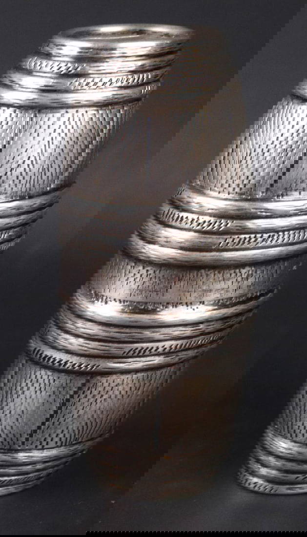 German Silver Barrel Form Double Beaker Auction