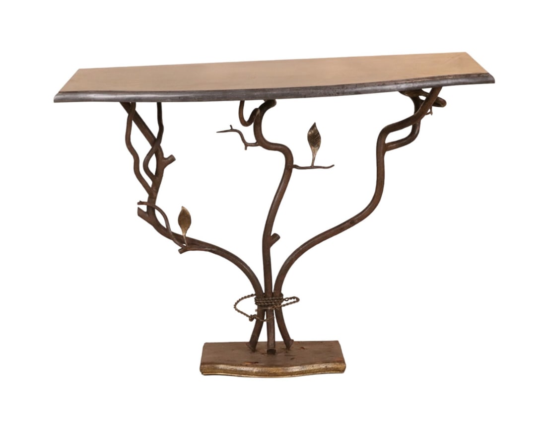 Modern Patinated-metal Tree-form Console Table Auction