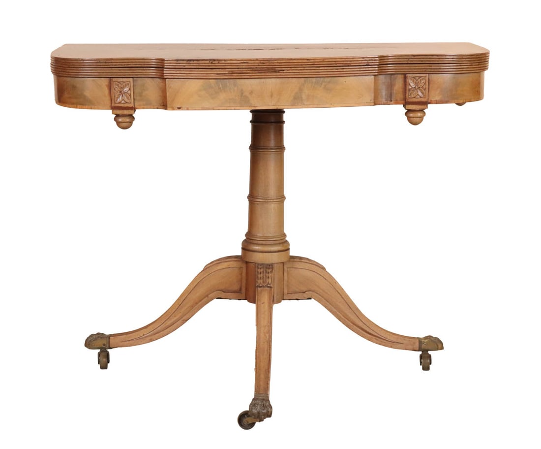 Federal Card Table, Attributed To Henry Connelly Auction