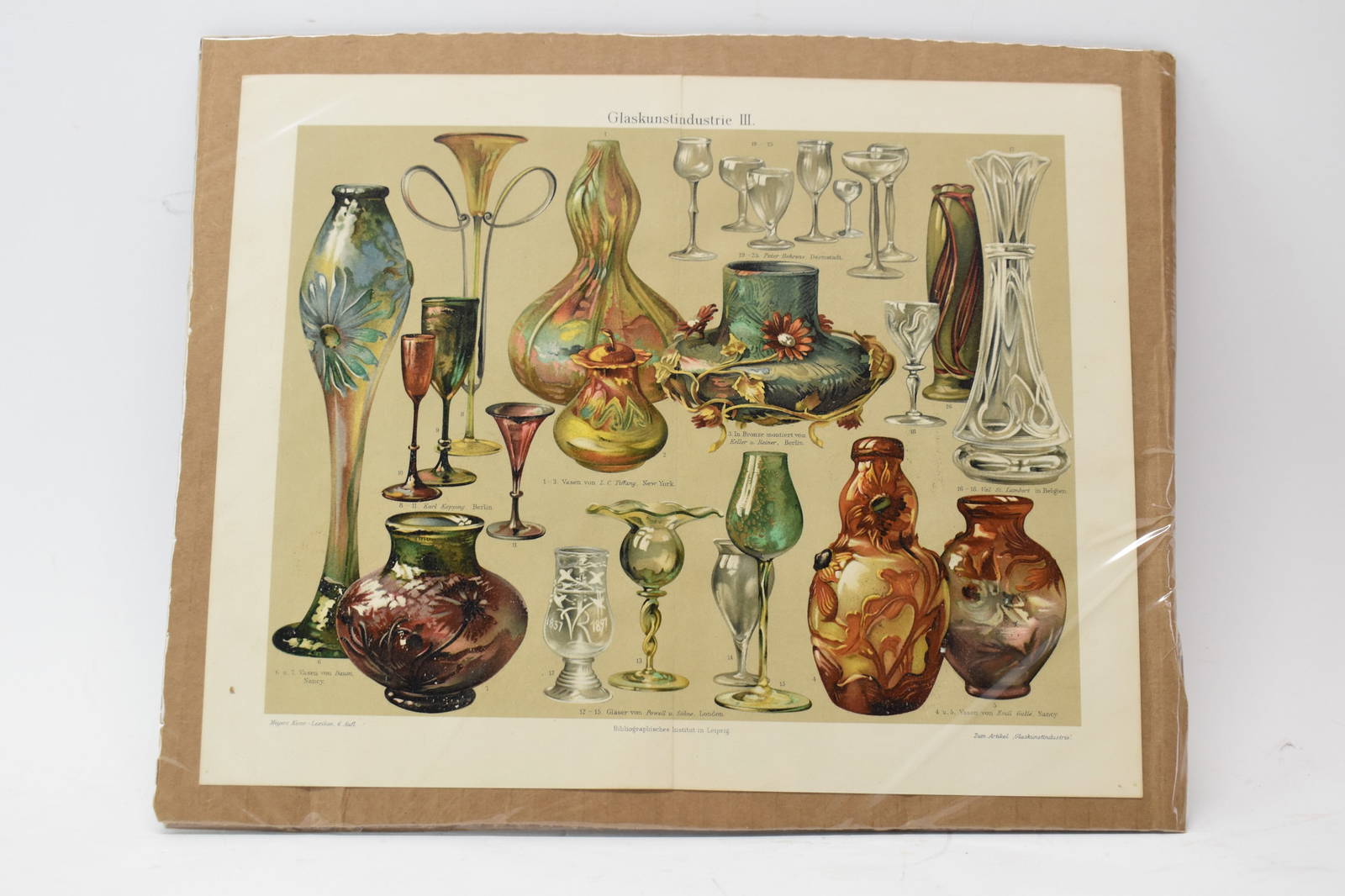 Full Color Plate Of Art Nouveau Glass & Ceramics Auction
