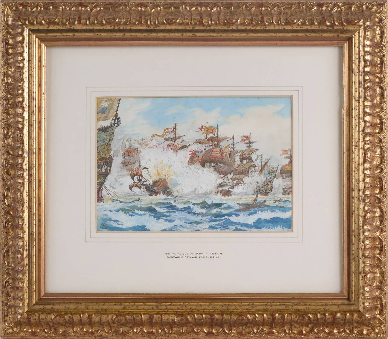 Montague Dawson, (british, 1890-1973) The Invincible Armada In Action ...