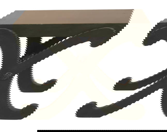 Regency Style Green Painted X Form Stool