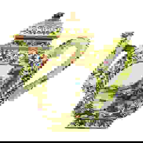 Famille Rose Style Yellow Ground Enamel Decorated Tea Pot Auction